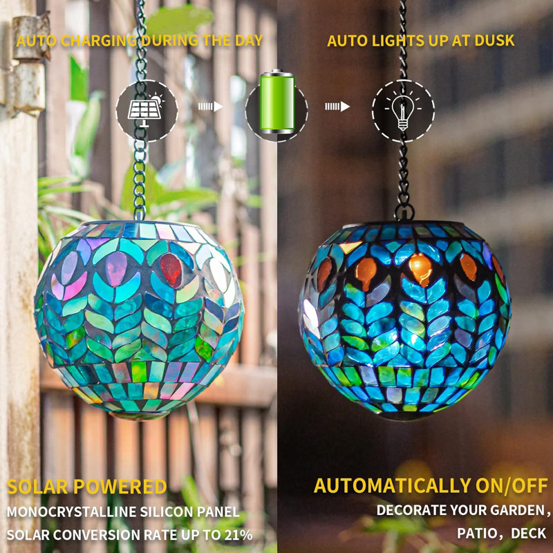 WONDER garden Solar Powered Outdoor Hanging Light | Wayfair