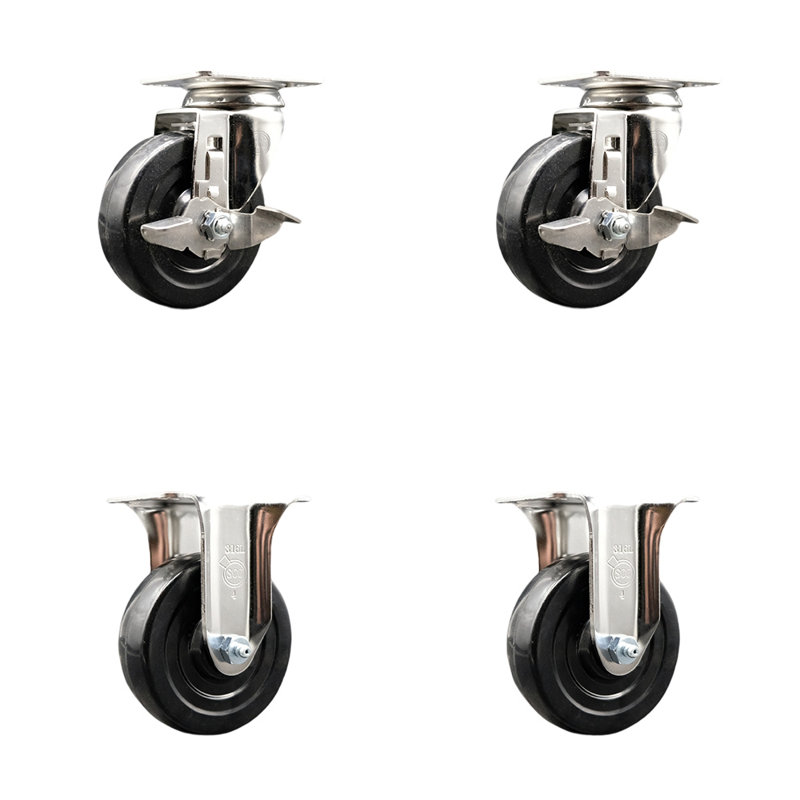 Service Caster Soft Rubber Casters | Wayfair