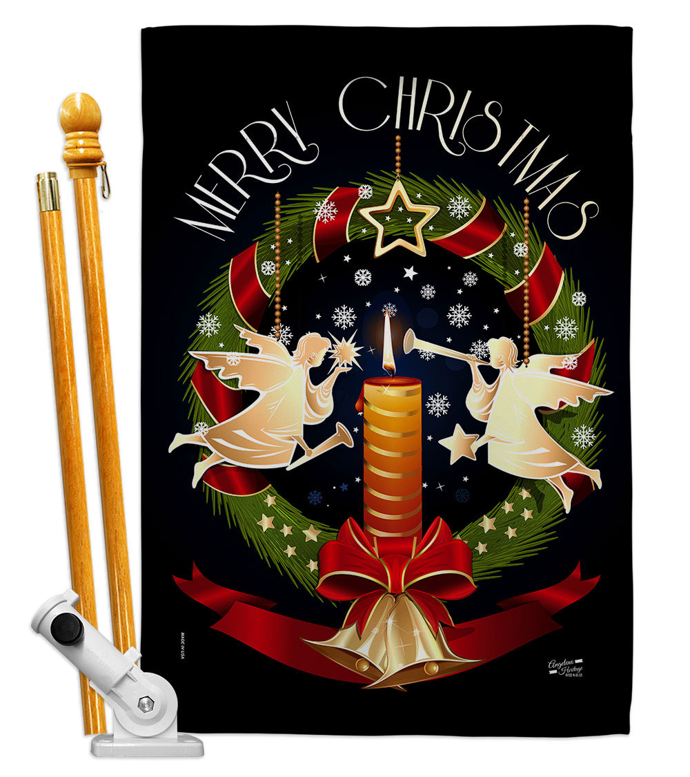 Angeleno Heritage Double Sided 40'' H x 28'' W Polyester Christmas Flag ...