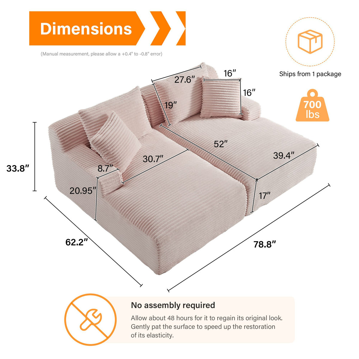 Mercer41 No Assembly Required Upholstery Sleeper Sofa Bed, 2 - Piece ...