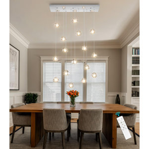 Mercer41 16-lights Rectangular Crystal Chandeliers Led Dimmable | Wayfair