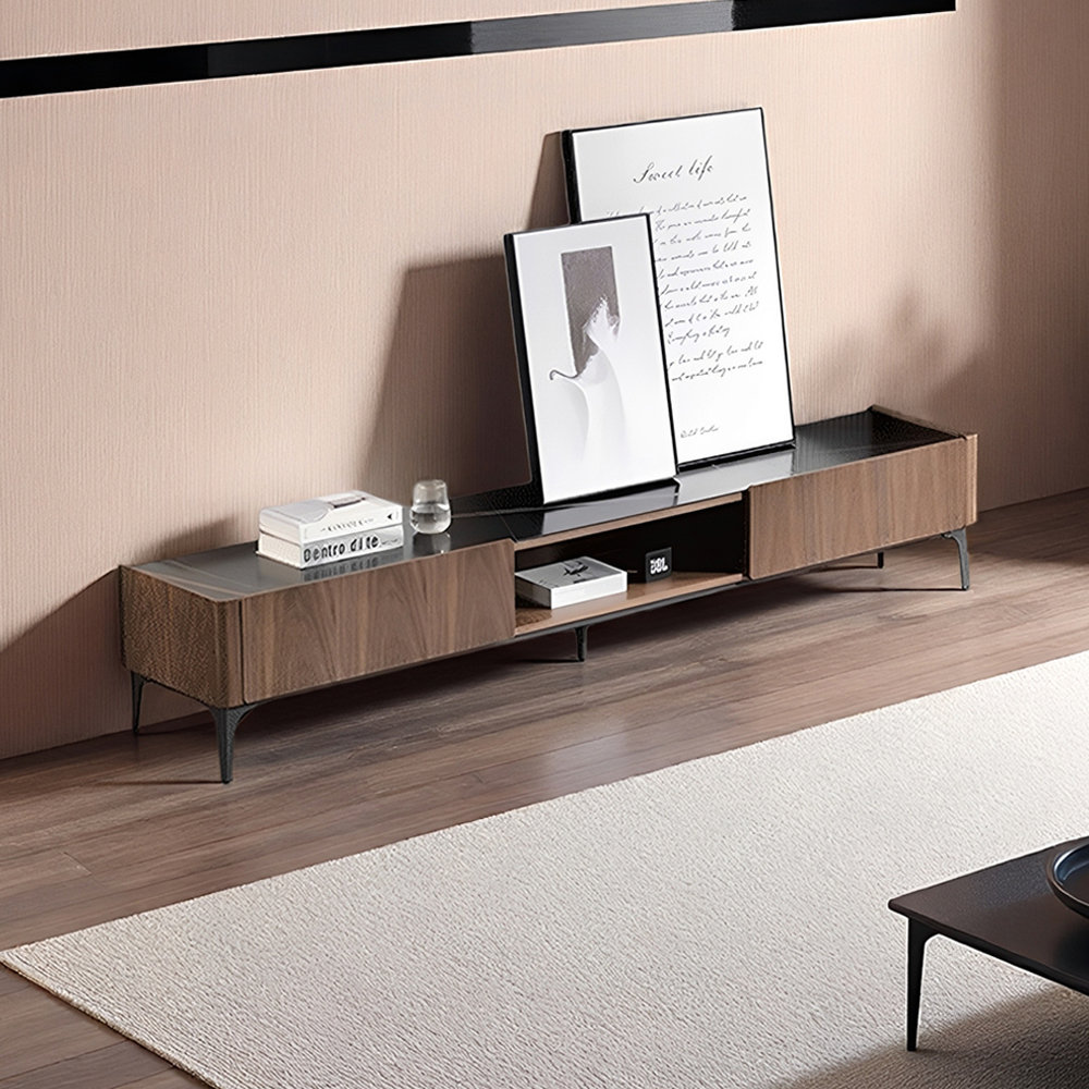Latitude Run® Living Room Modern Slate TV Stand with Drawers | Wayfair