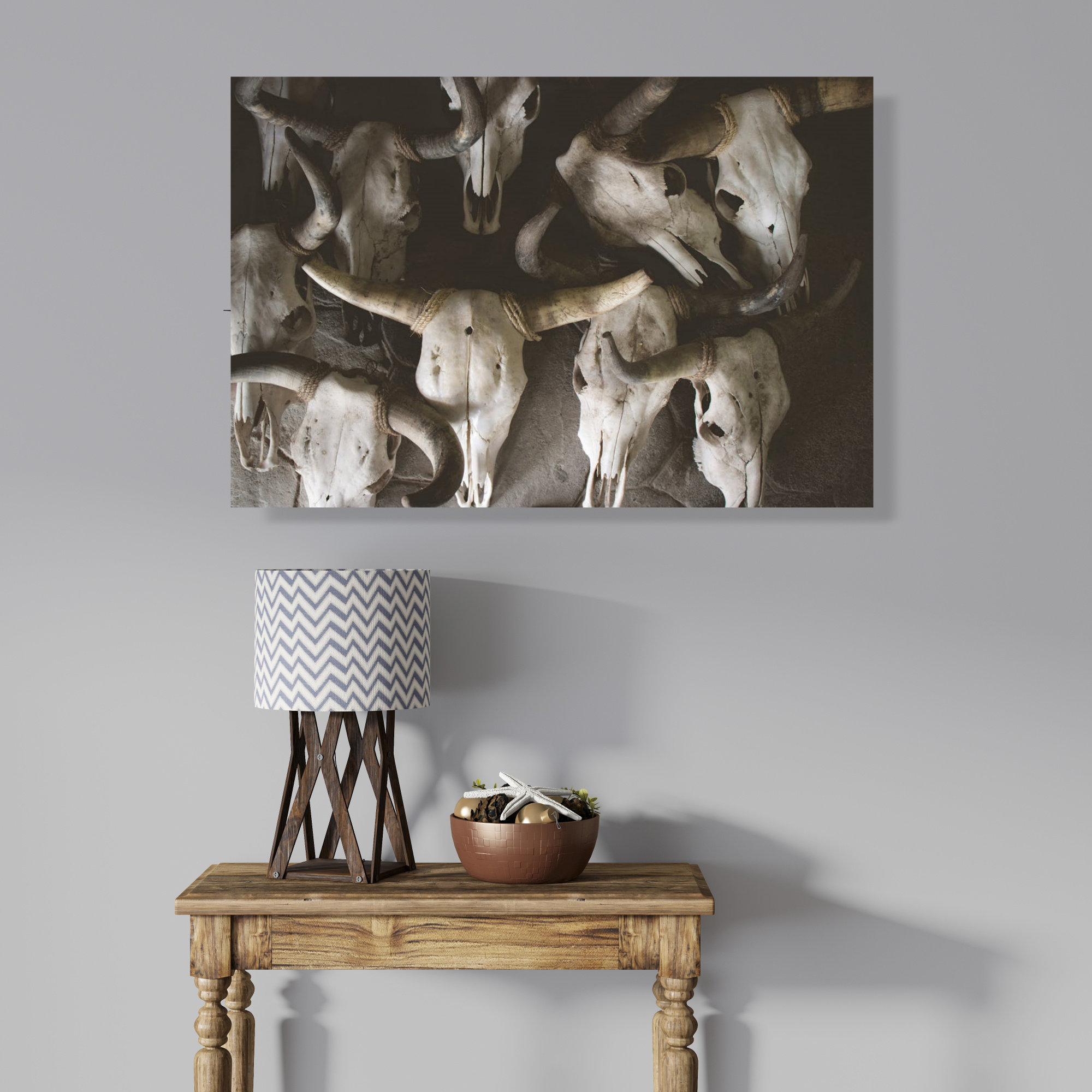 Trinx Animal Skulls Display for Rustic Decor | Wayfair