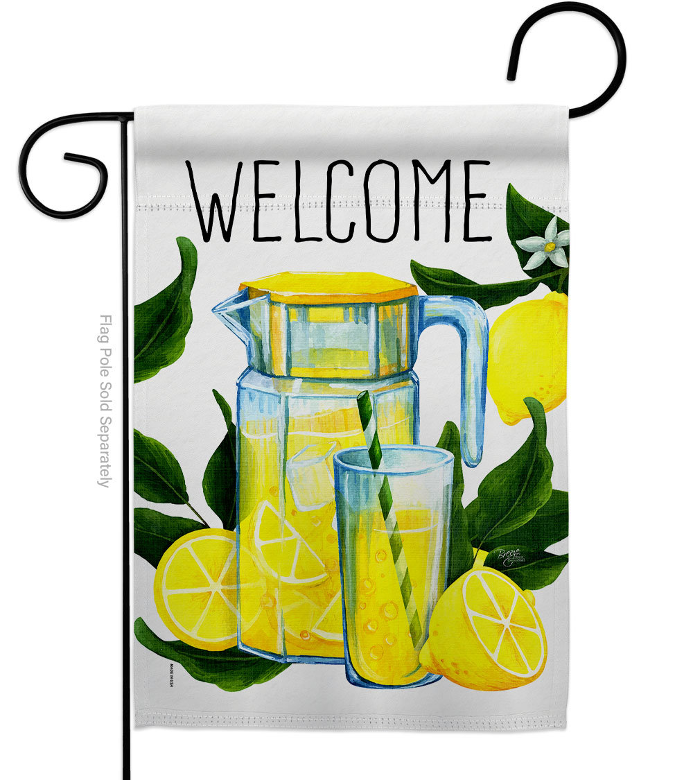 Arlmont & Co. Refreshing Lemonade Garden Flag Fruits Food 13 X18.5 ...