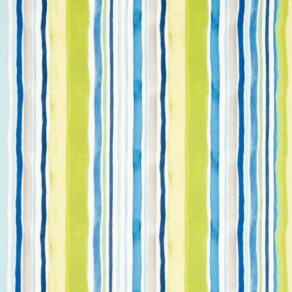 Clarke&Clarke Artbook Sunrise Stripe Velvet Fabric | Perigold