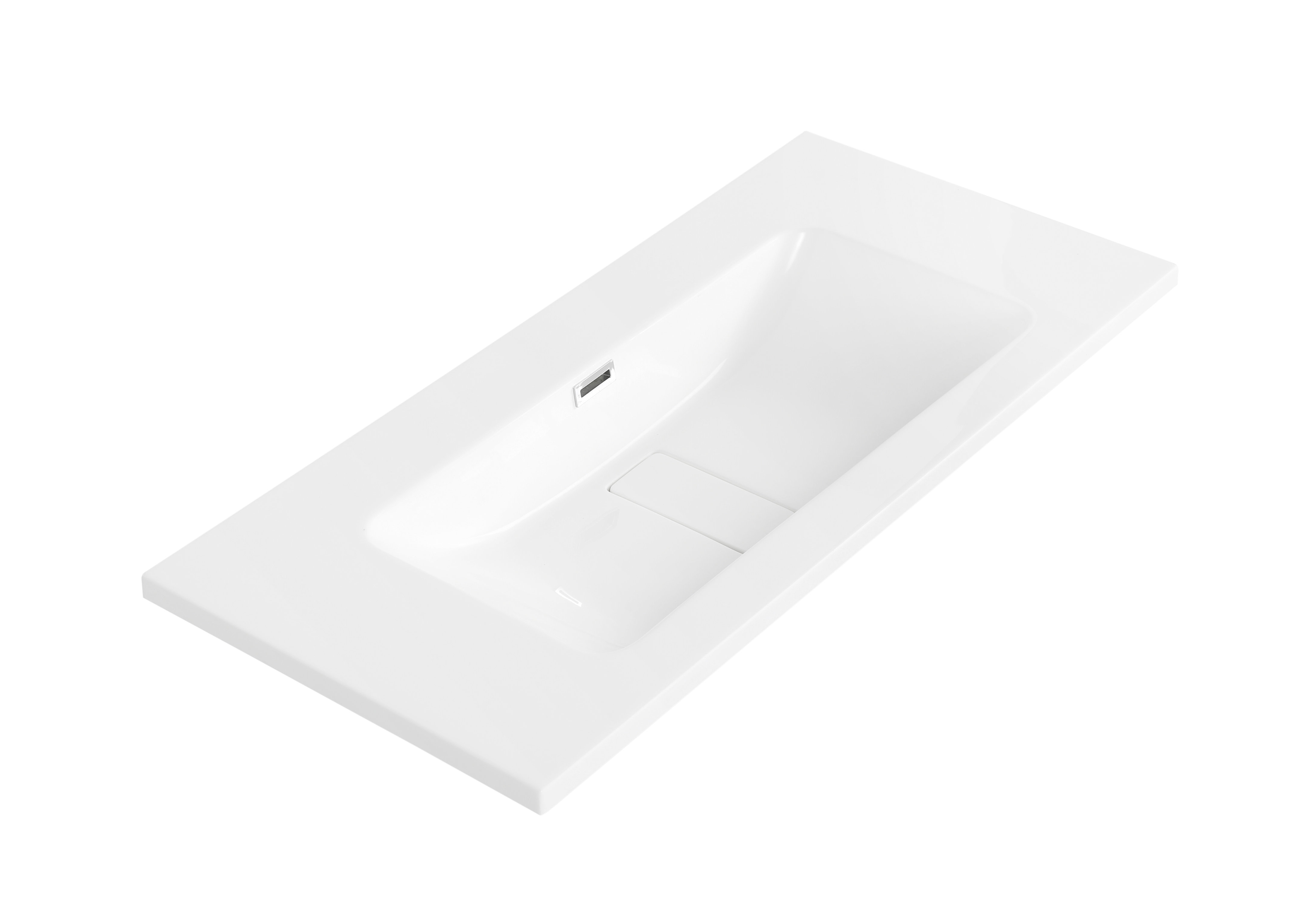 Streamline Bath 39.4" Solid Surface Resin Streamline Vanity Top ...
