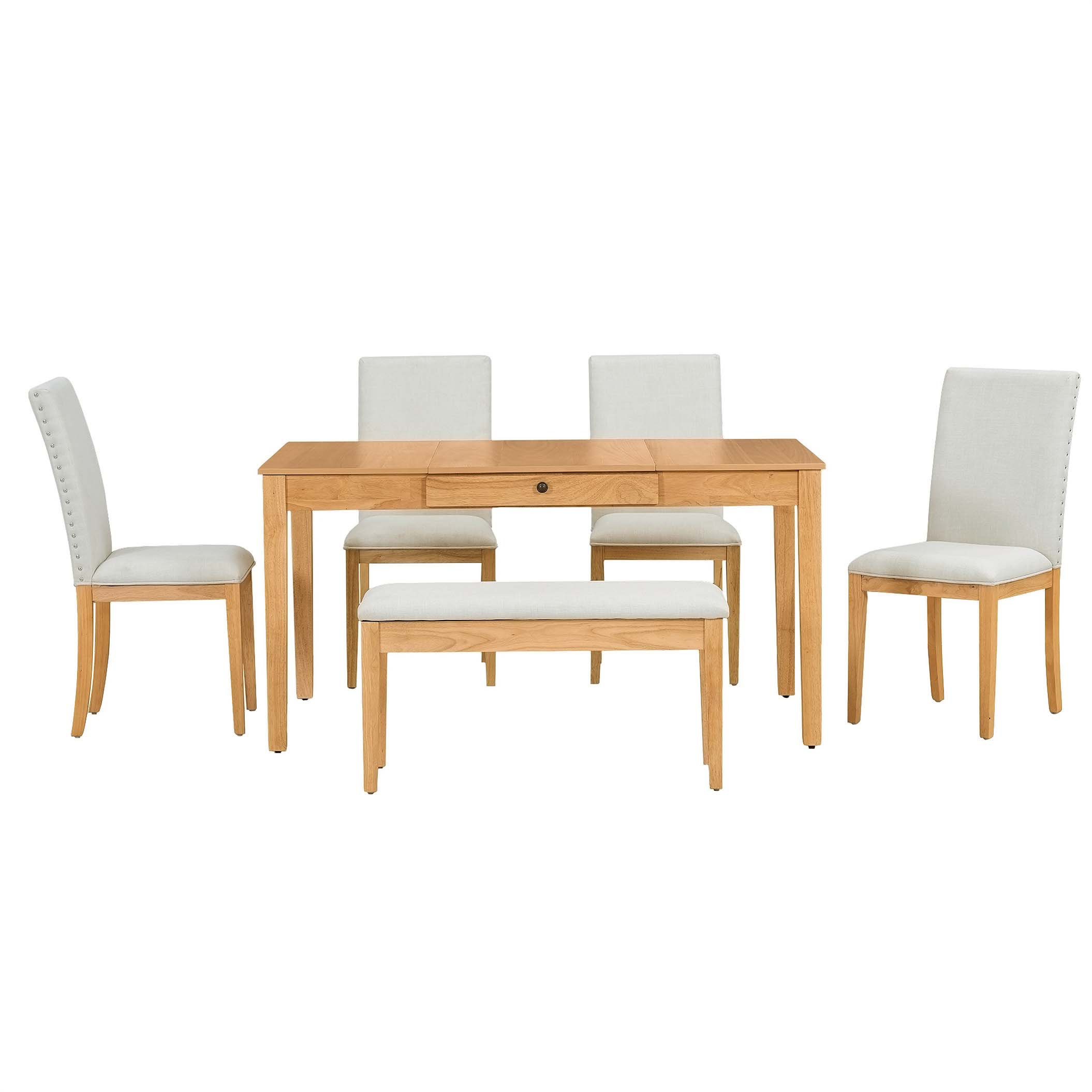 Lark Manor 6 Pieces Dining Table Sets, with Fixed Table | Wayfair