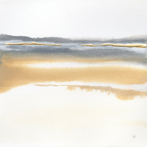 Wrought Studio™ Fahimah Beige And Gold I On Canvas Print | Wayfair