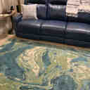 Wrought Studio™ Strouth Abstract Teal Area Rug & Reviews | Wayfair