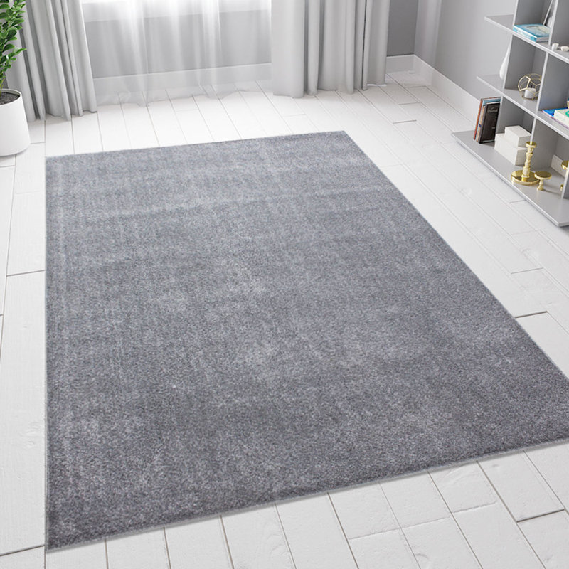 Williston Forge Hazelle Machine Woven Light Grey Indoor Rug & Reviews ...