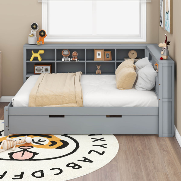 Red Barrel Studio® Dagnall Wooden Full Size Daybed with Twin Size ...