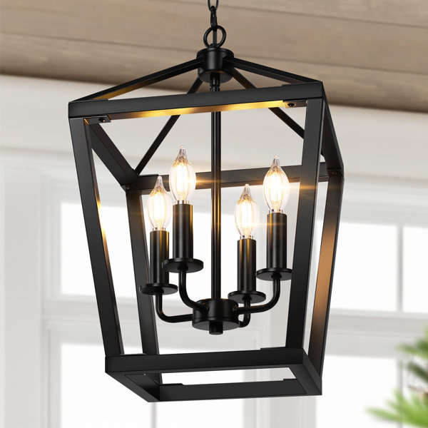 Gracie Oaks Black Pendant Light Fixture Ceiling Hanging For Kitchen ...
