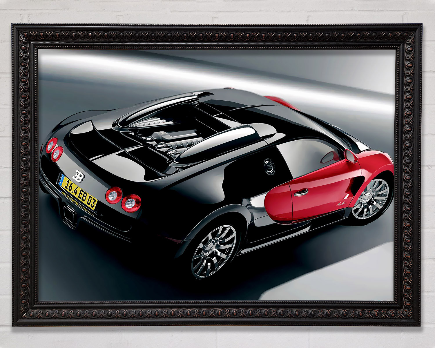 Bright Star Bugatti Veyron Side Profile - Single Picture Frame Art ...