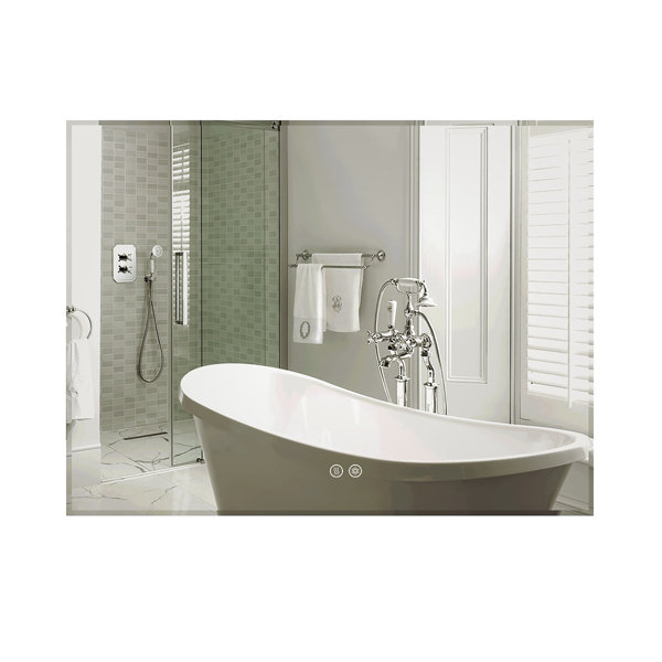 Ivy Bronx Kewania Rectangular LED Backlit Bathroom Wall Mirror | Wayfair