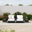 Joss & Main Everlee Aluminum Patio Club Chair Seating Group with ...