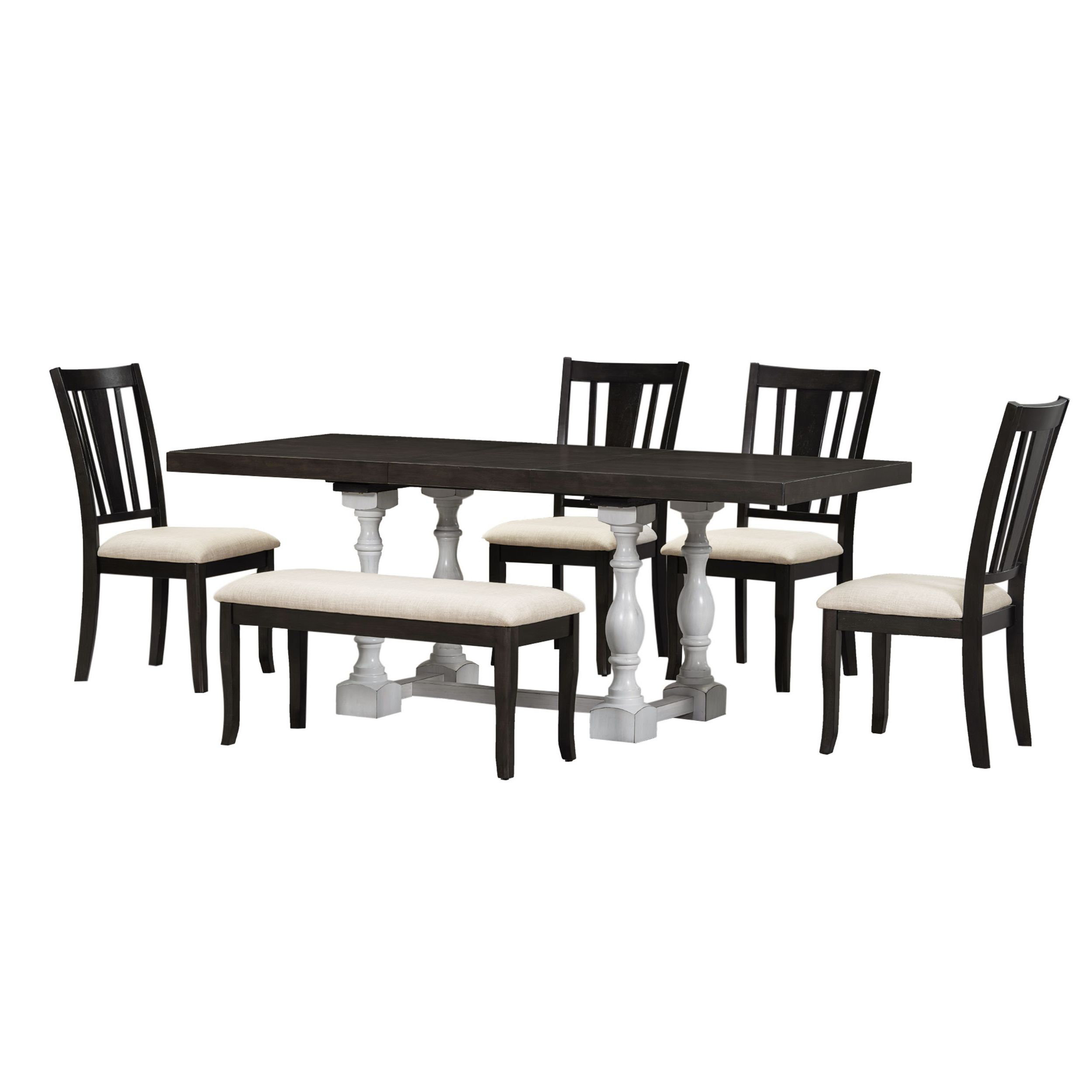 Canora Grey Tager 6 - Piece Extendable Cross Legs Dining Set | Wayfair