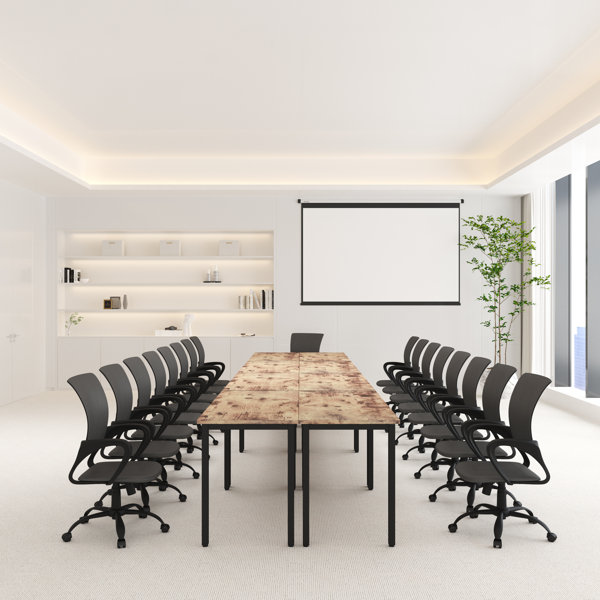 17 Stories 220.4''Wide 20ft Modern Modular Rectangular Conference Table ...