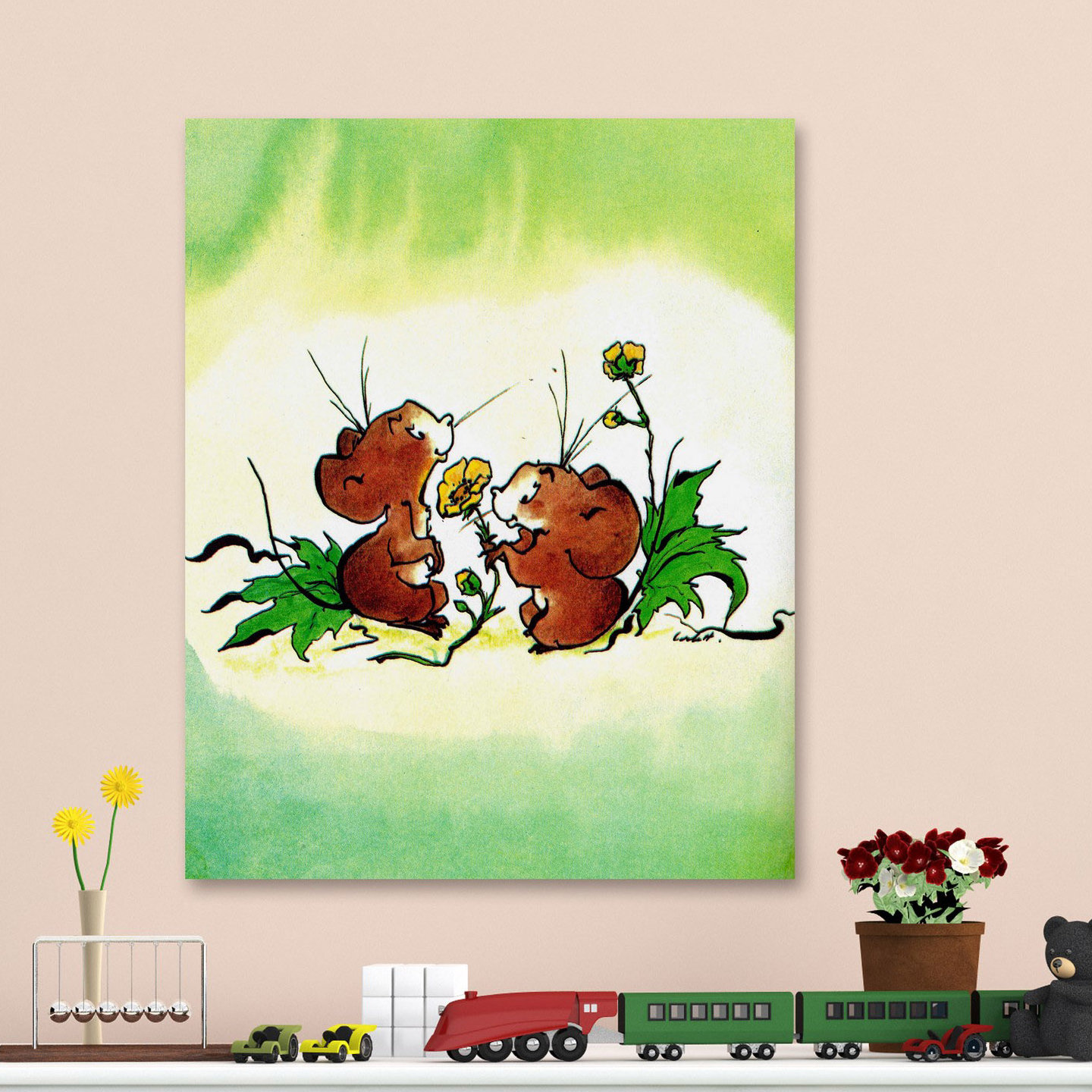 Zoomie Kids 'Mouses' Print on Wrapped Canvas | Wayfair