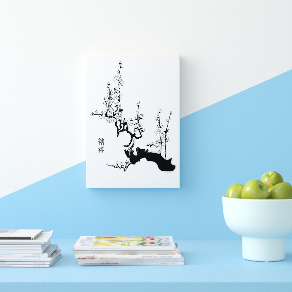 East Urban Home 'Japanese Tree of Life' Graphic Art Print on Wrapped ...