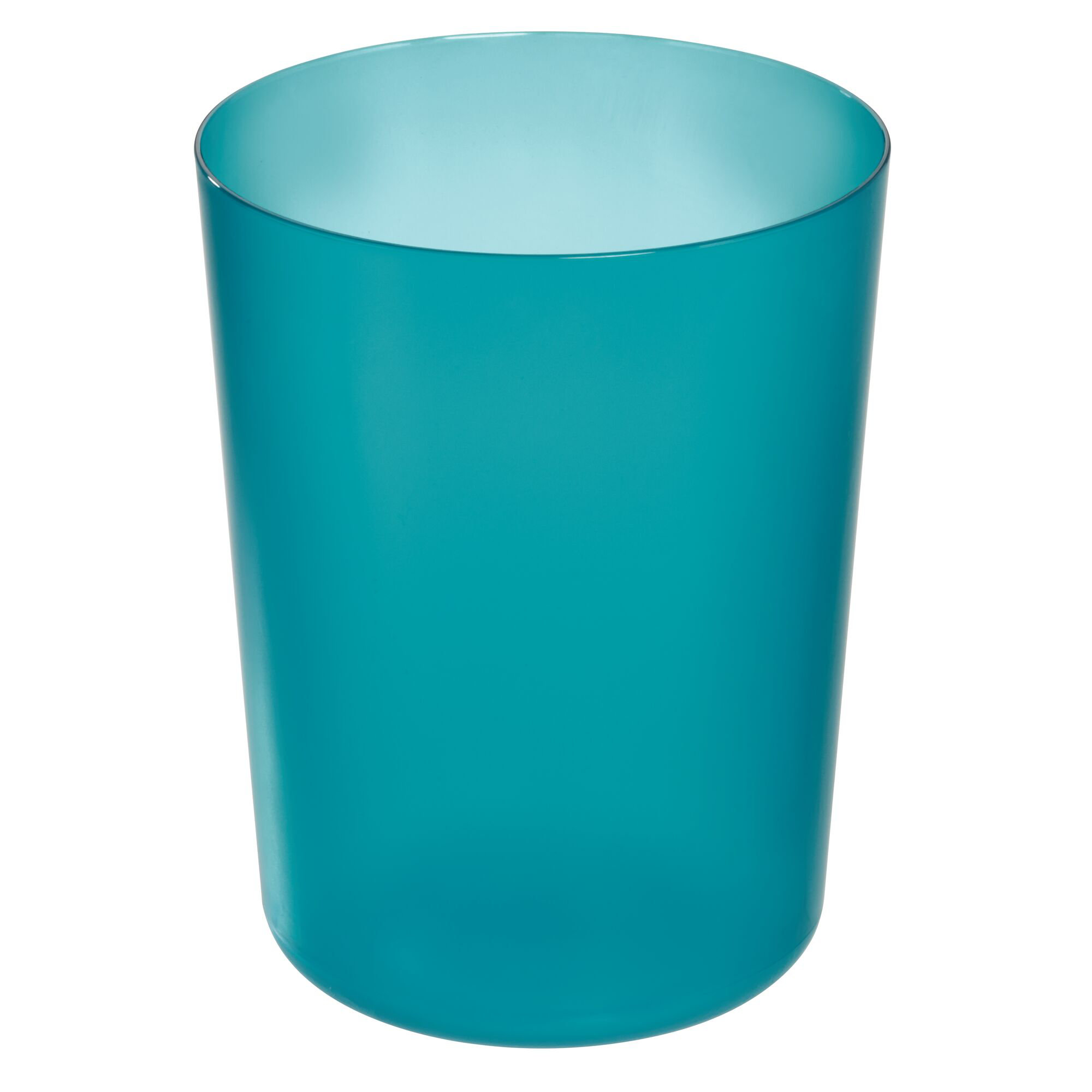 iDesign Finn Round Plastic Trash Can, Compact Waste Basket Garbage Can ...