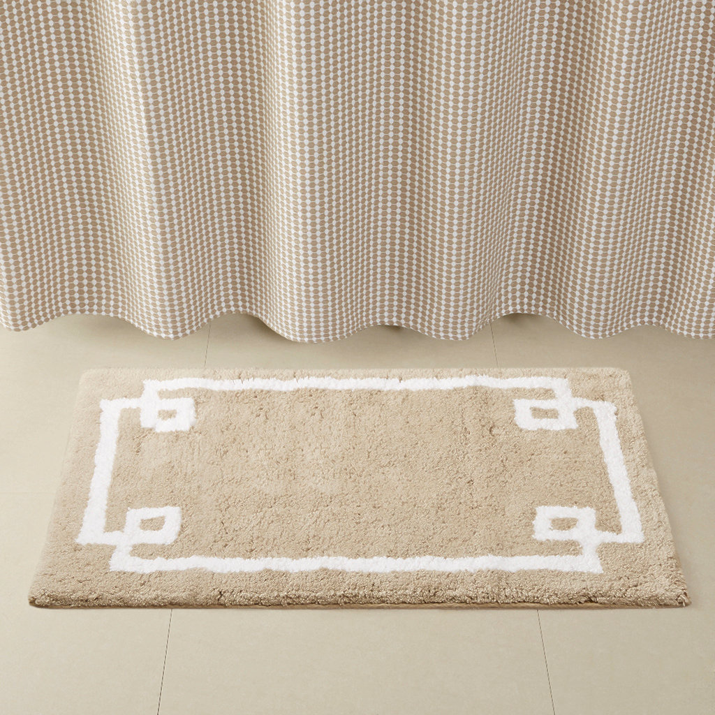 Everly Quinn Taupe Cotton Tufted Bath Rug | Wayfair