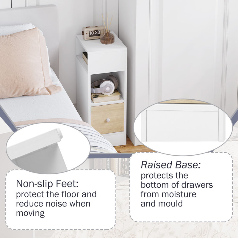 space saver bedside table