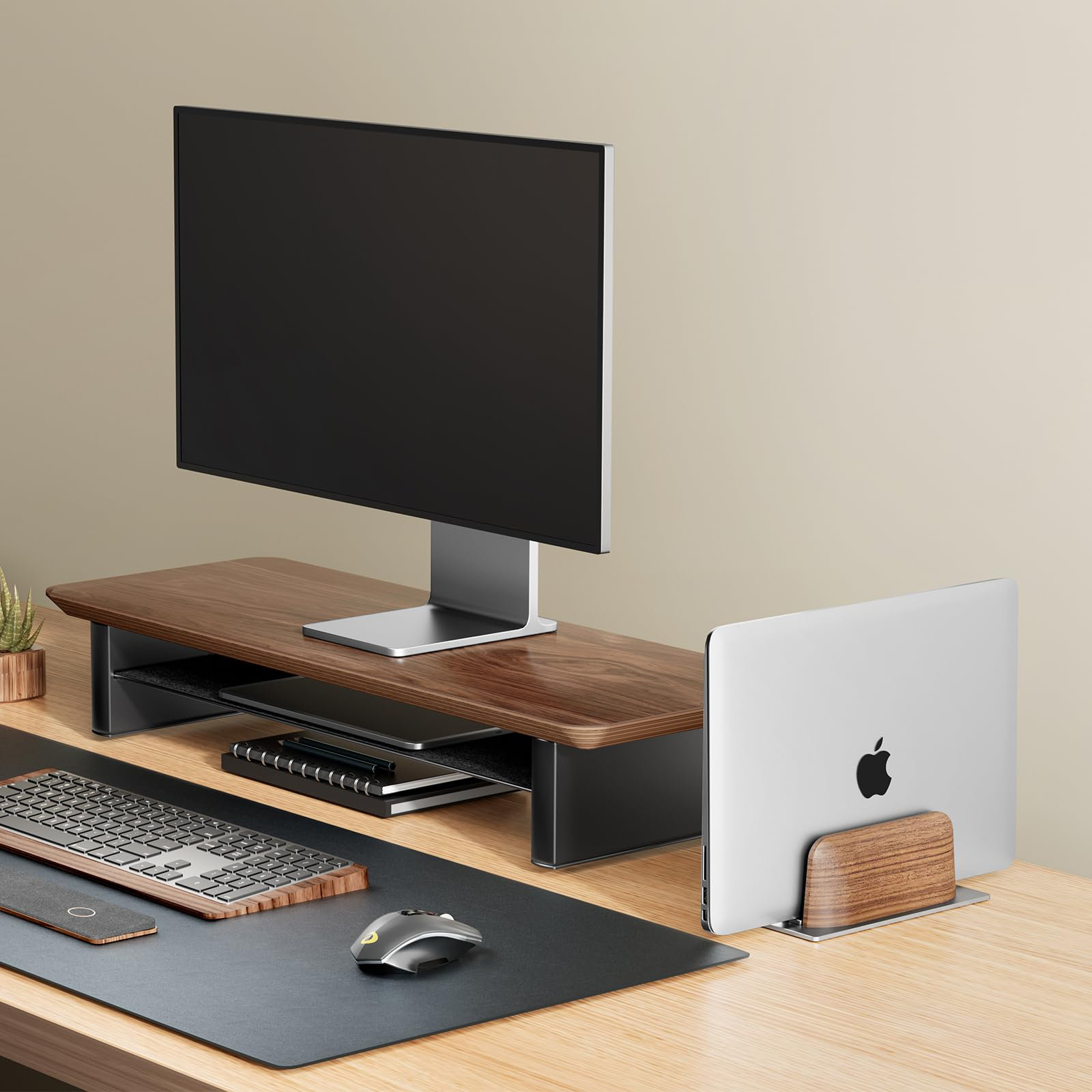 17 Stories Desktop Vertical Laptop Stand, Beautiful And Stylish, Black ...