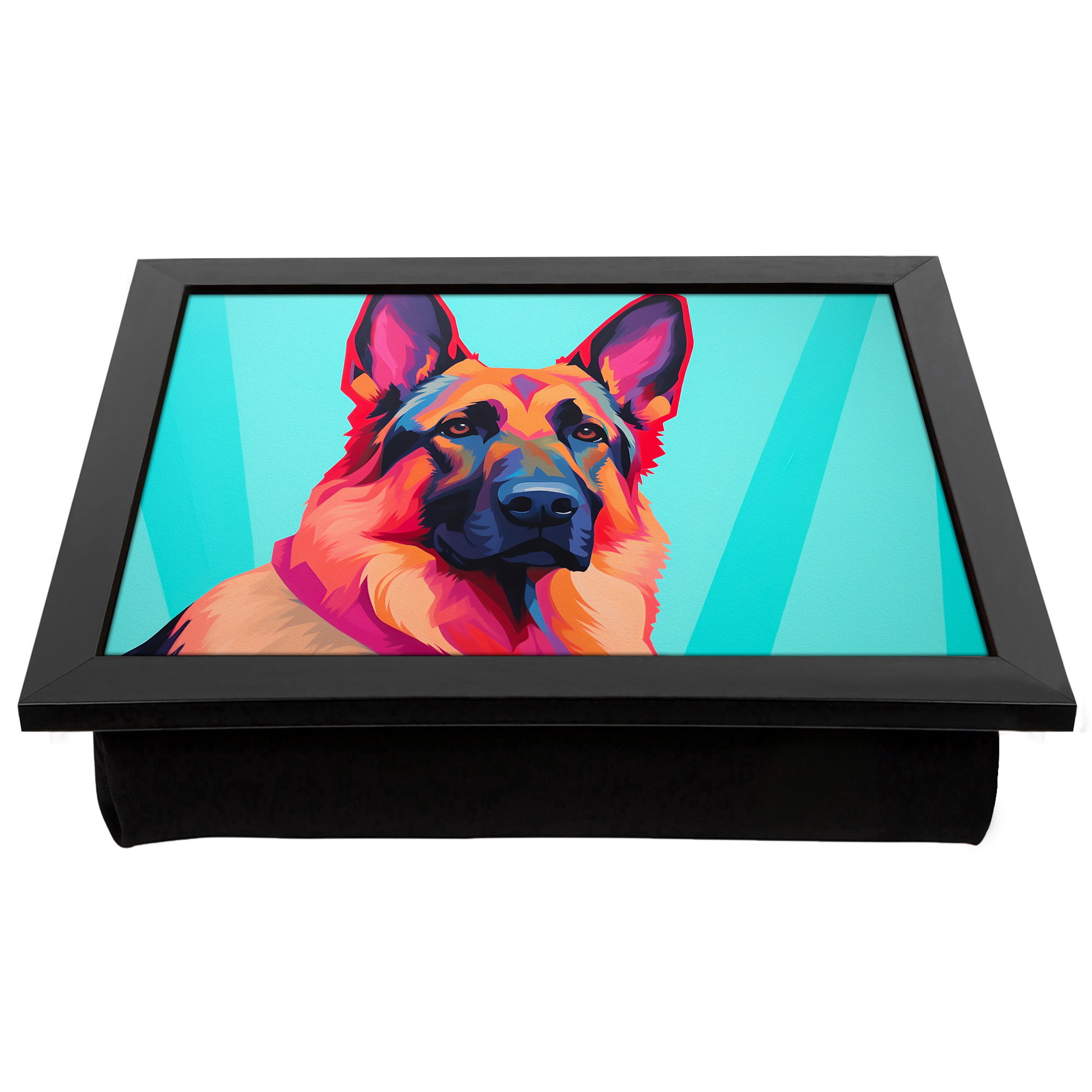 Metro Lane German Shepherd Minimalism Lap Tray with Cushion | Wayfair.co.uk