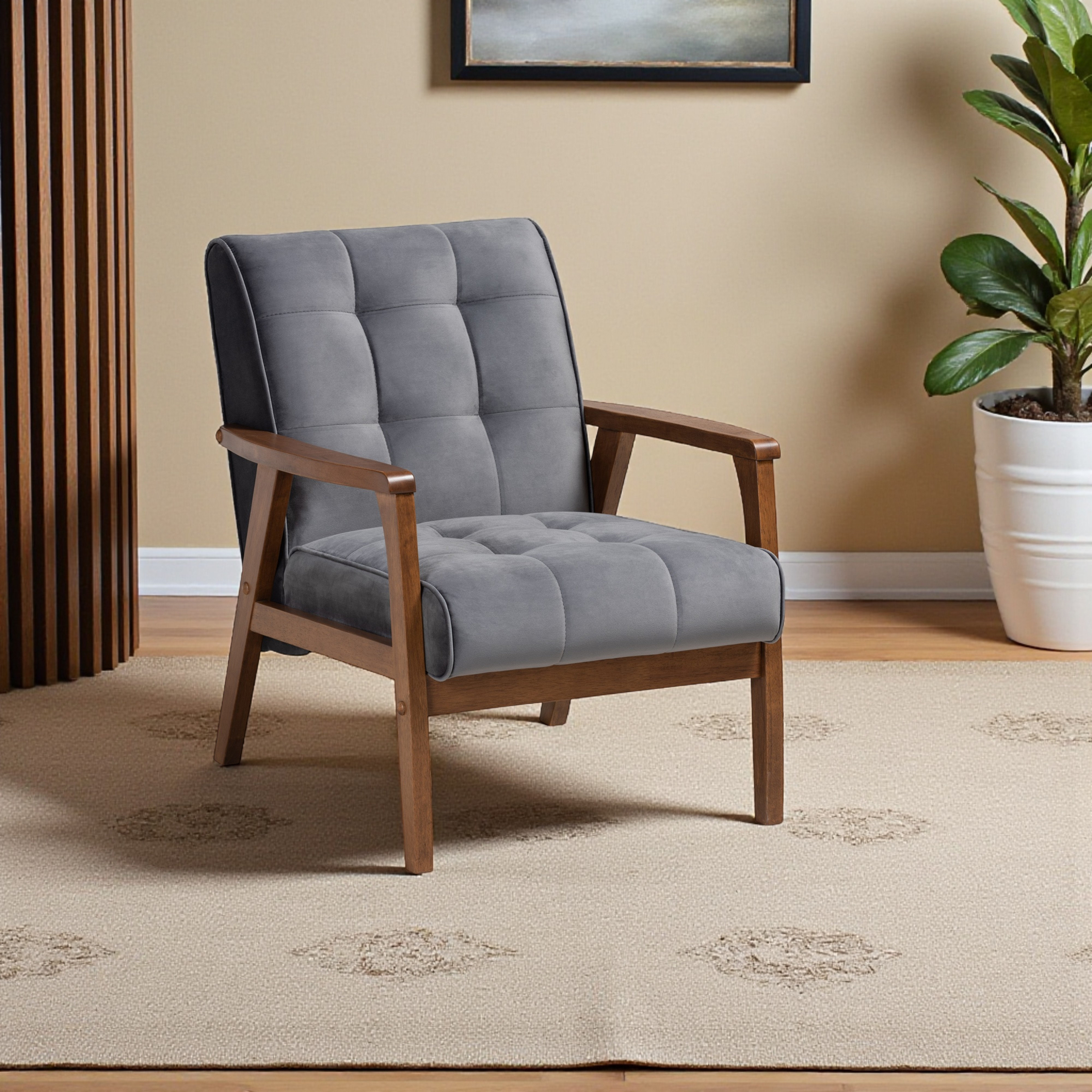 Mercer41 Track Armchair with Fabric Upholstery and Surface | Wayfair