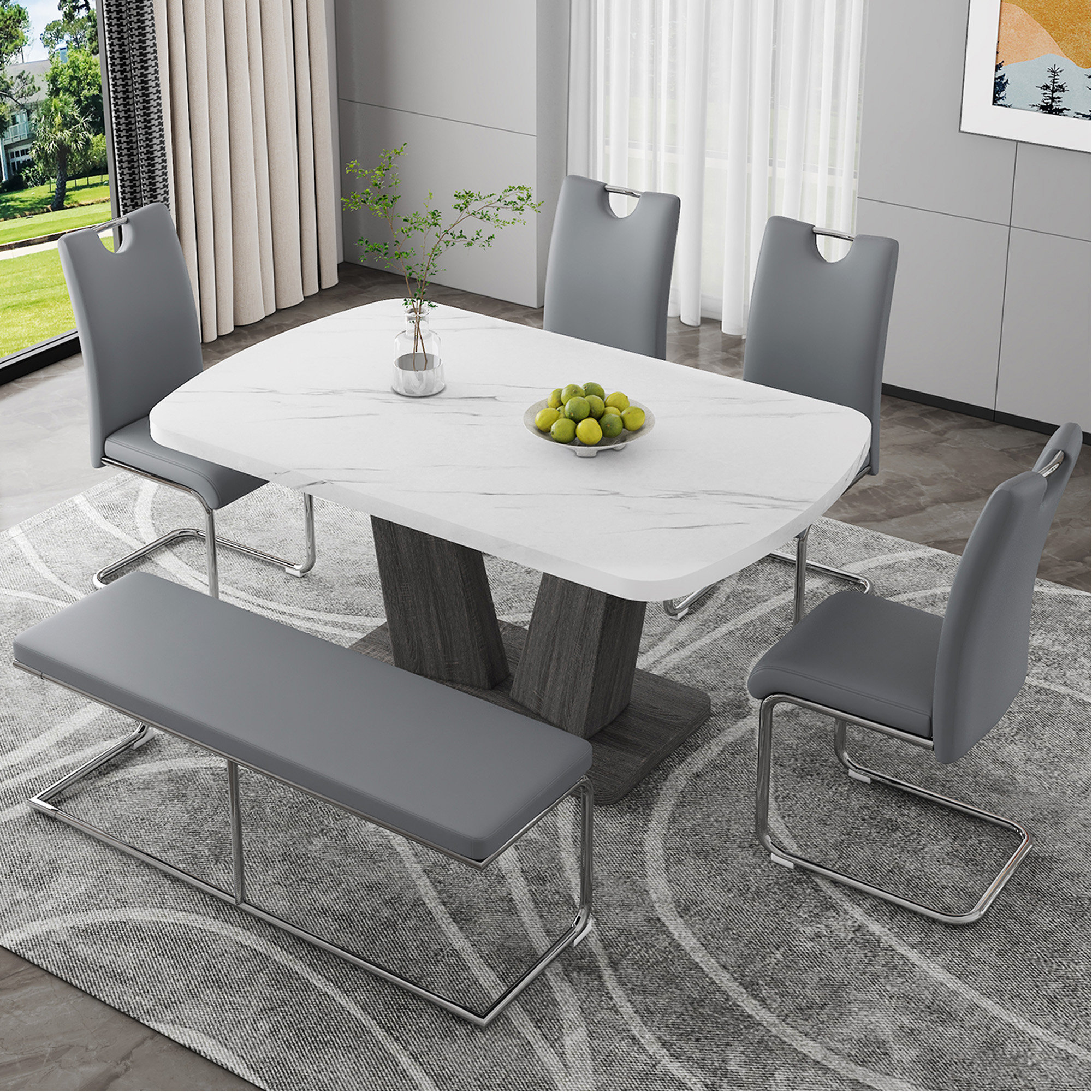 Brayden Studio® Modern And Versatile Dining Table Set For Various ...