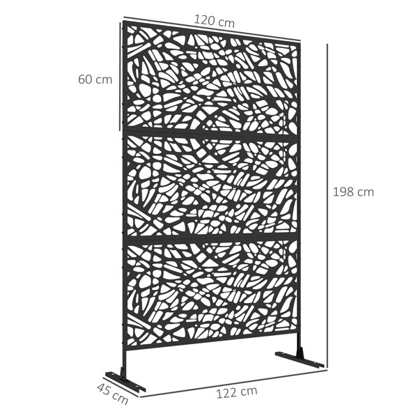 Ivy Bronx Cavon 198cm H x 122cm W Steel Privacy Screen Included ...