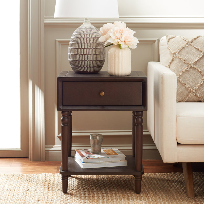 August Grove® Kleban Solid Wood End Table with Storage & Reviews | Wayfair