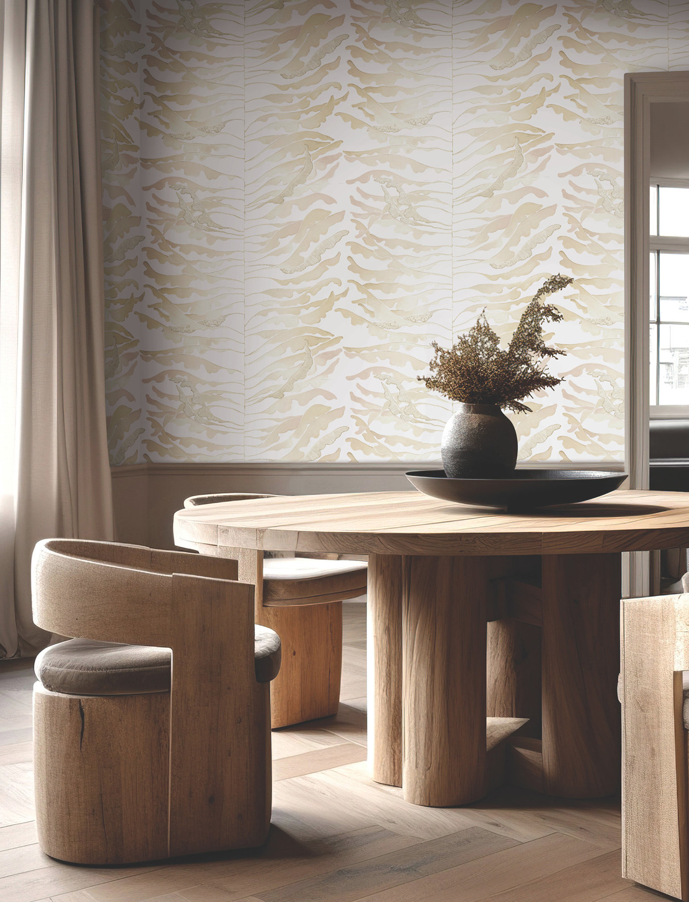 York Wallcoverings Leaf Column Wallpaper | Wayfair