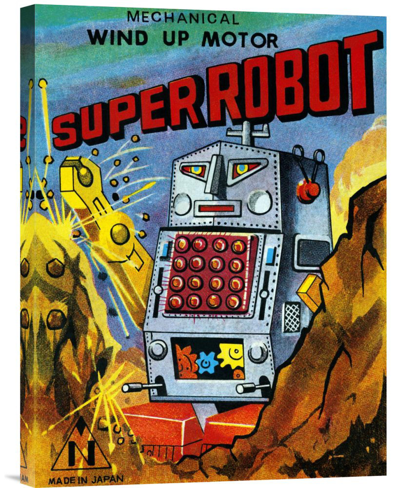 Global Gallery 'Super Robot' by Retrobot Vintage Advertisement on ...
