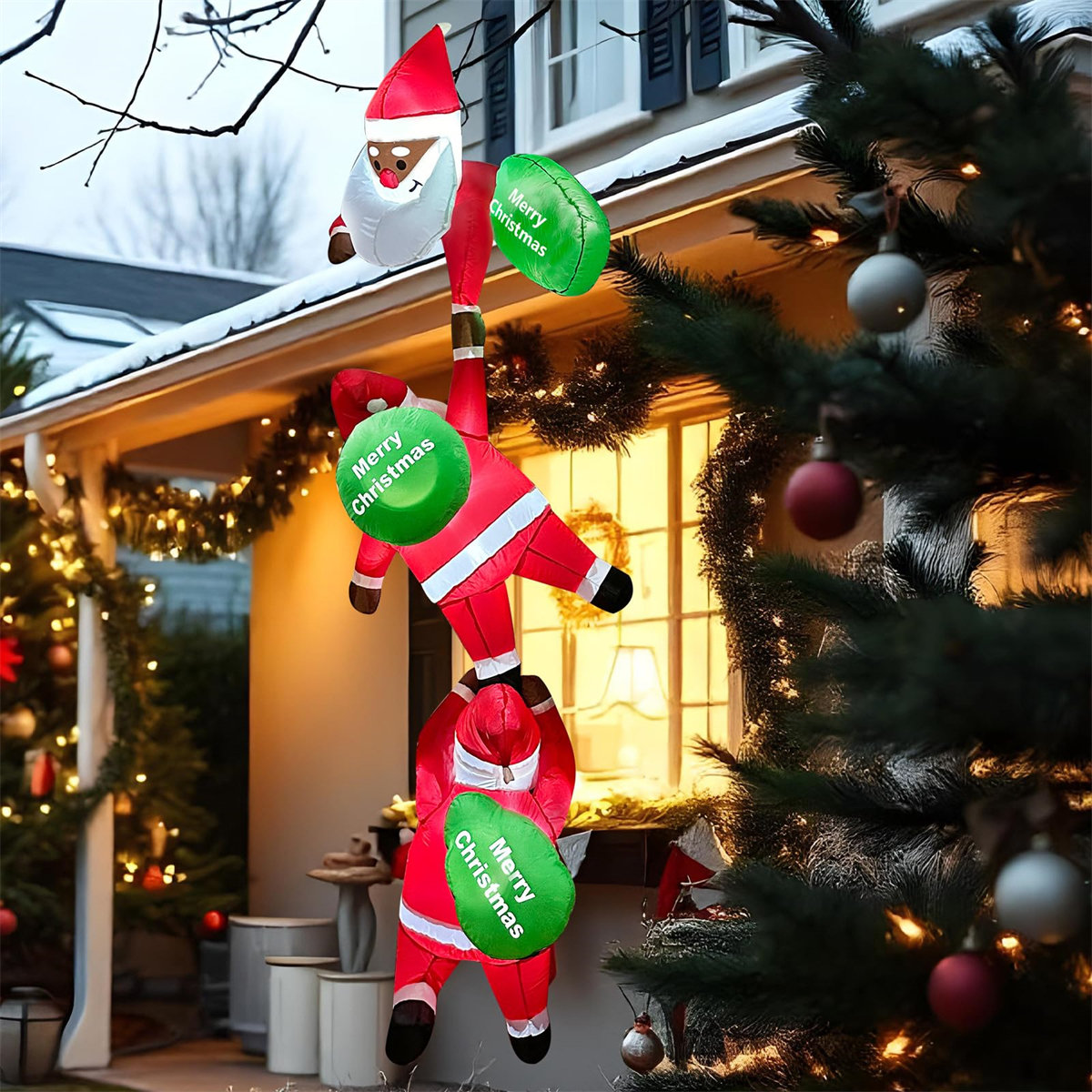 The Holiday Aisle® Christmas Blow Ups Built-In LED Lights, Inflatable ...