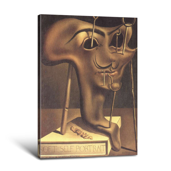 Trinx Soft Self-Portrait With Grilled Bacon On Canvas by Salvador Dali ...