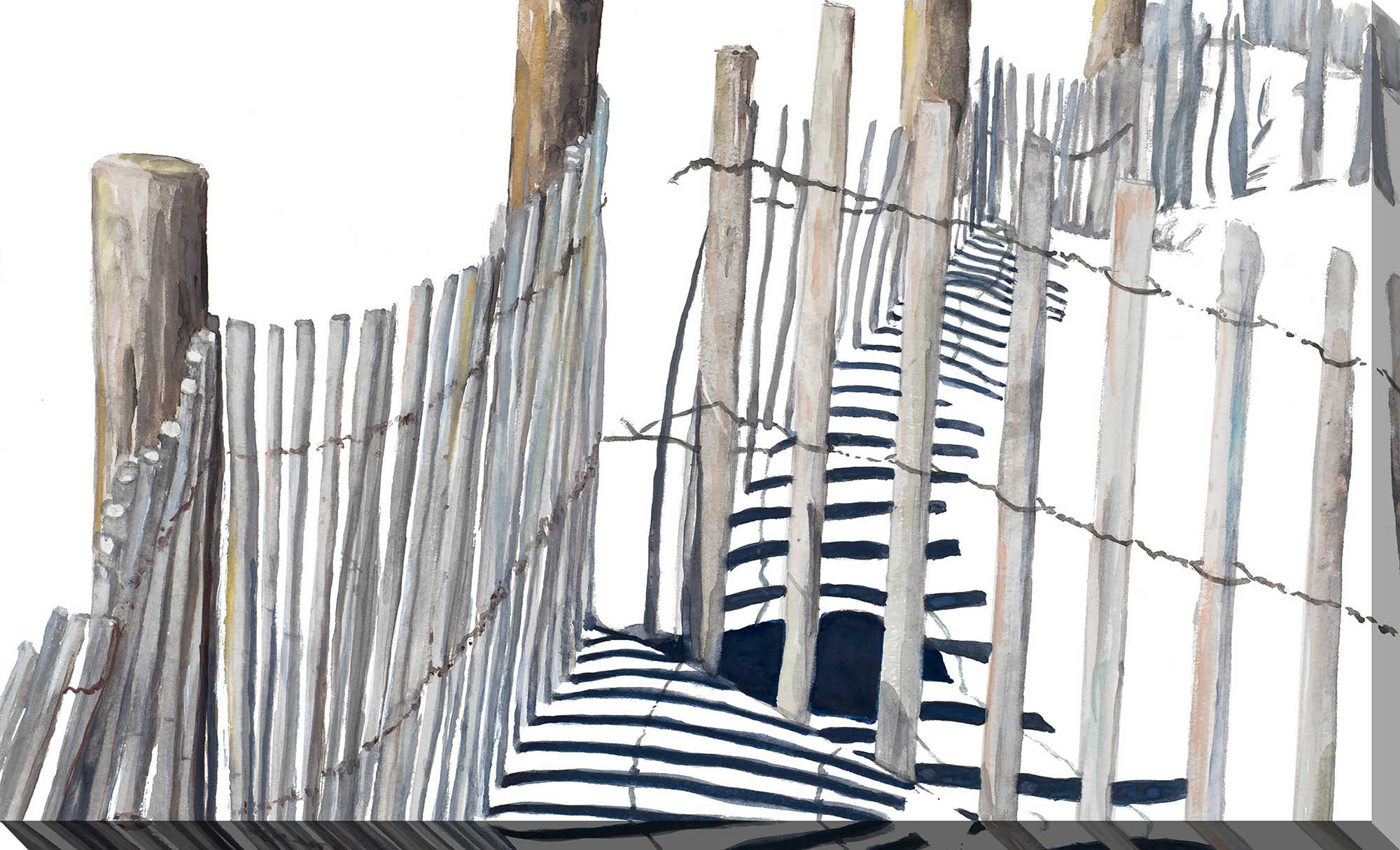 Highland Dunes 'Shadows of Paradise' Watercolor Painting Print | Wayfair