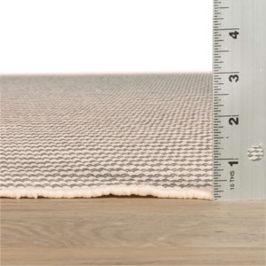 Home Conservatory Pinstripe Grey/Ivory Handwoven Indoor/Outdoor Rug ...