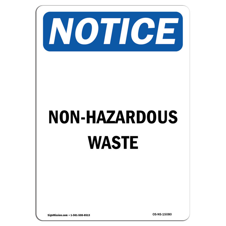 SignMission Non-Infectious Waste Sign | Wayfair