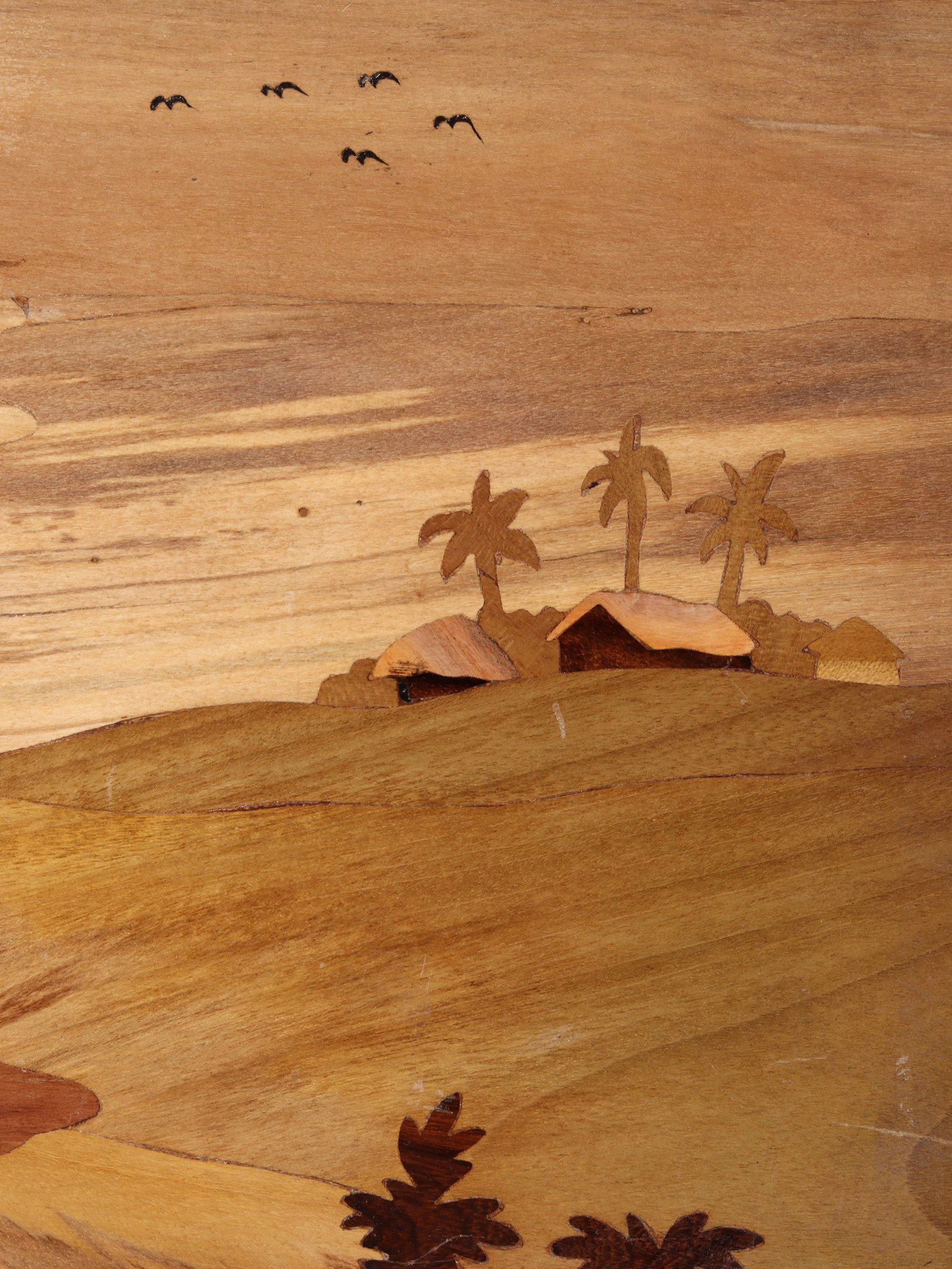 Exotic India 20" Bullock Cart Drive In Village | Natural Color On Wood ...