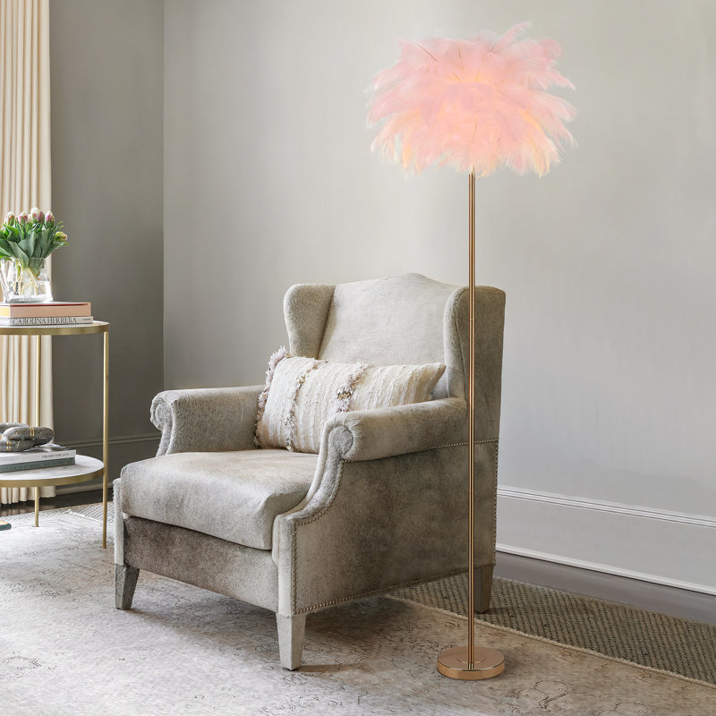 Willa Arlo Interiors Lismore 63'' Brass LED Novelty Floor Lamp with ...