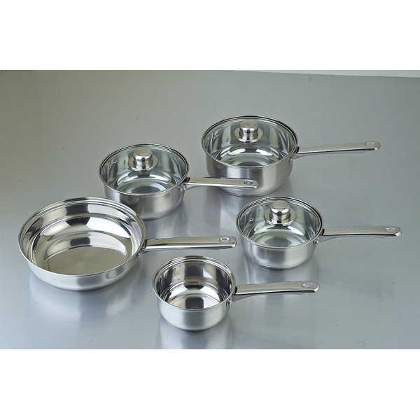 Metro Lane Danut 5 - Piece Steel Cookware Set & Reviews | Wayfair.co.uk