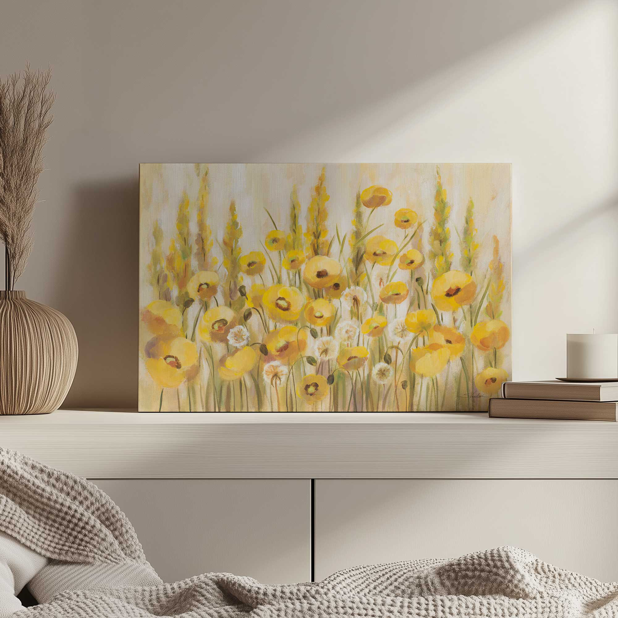 Ophelia & Co. Yellow Field by Silvia Vassileva Canvas Art Print | Wayfair