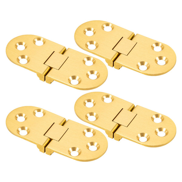 YINXIER 4 Pack Solid Brass Table Folding Flip Top Hinge - Wayfair Canada