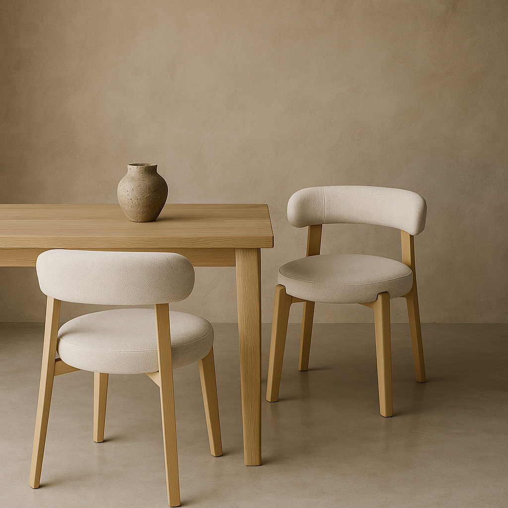 George Oliver Upholstered Curved Back Wood-look Metal Frame 2pc Dining ...