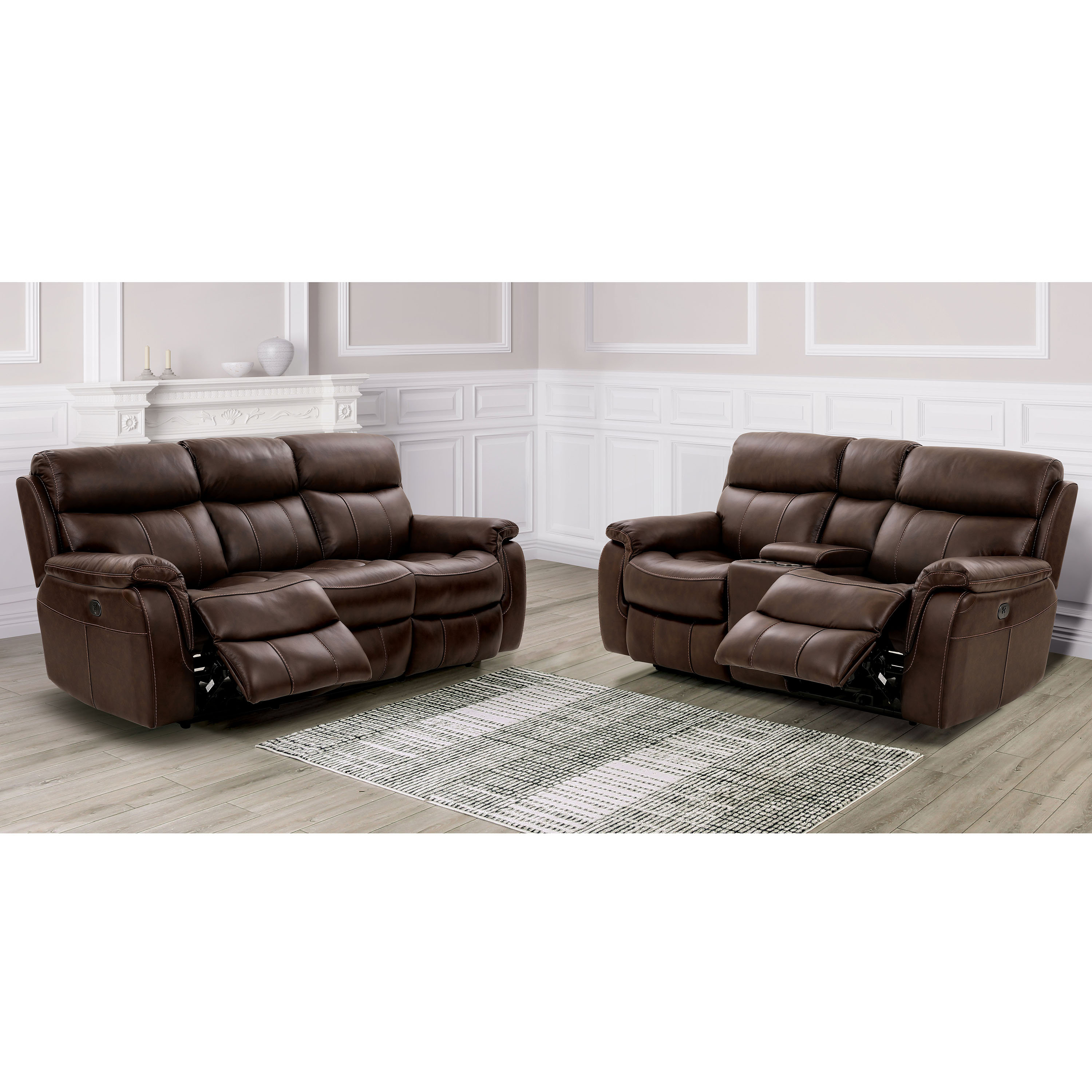 Enitial Lab Gavora 2-Piece Power Reclining Sofa Set With Care Kit | Wayfair