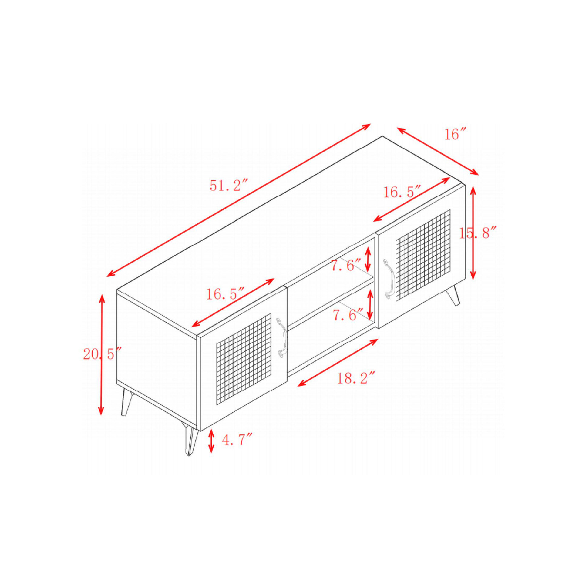 Bayou Breeze Nardi Wicker Rattan Tv Stands Rattan Sideboard Rattan ...
