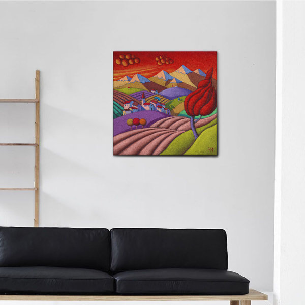 Sommerallee Leinwandbild Autumn Landscape von Stefano Calisti | Wayfair.de