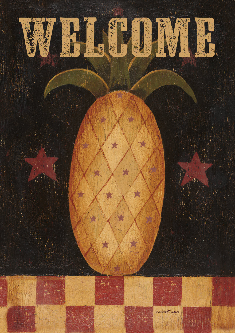 Toland Home Garden Americana Pineapple 28 x 40 inch House Flag | Wayfair