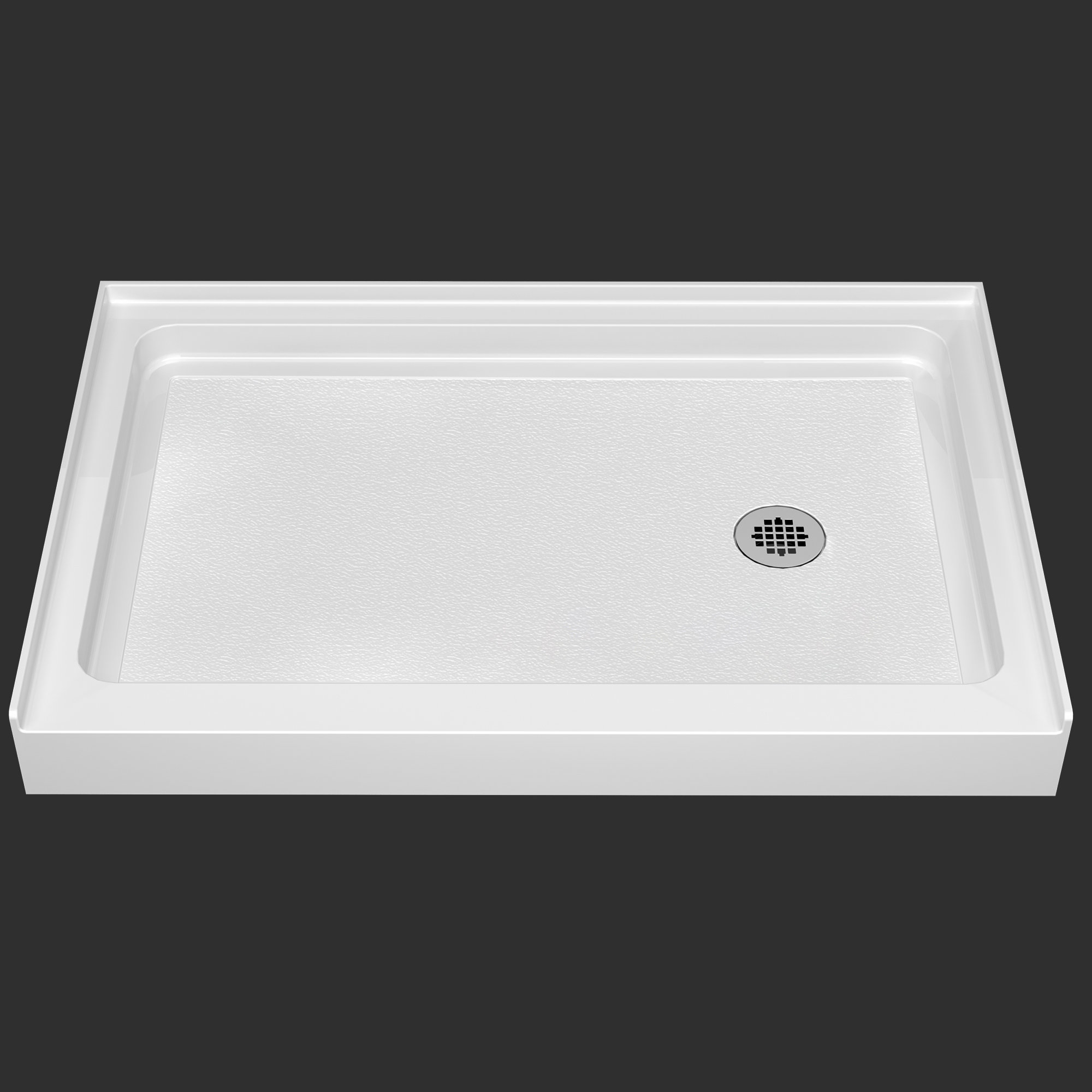 GETPRO Acrylic Alcove Shower Pan 48" W X 32" D Rectangular Single ...